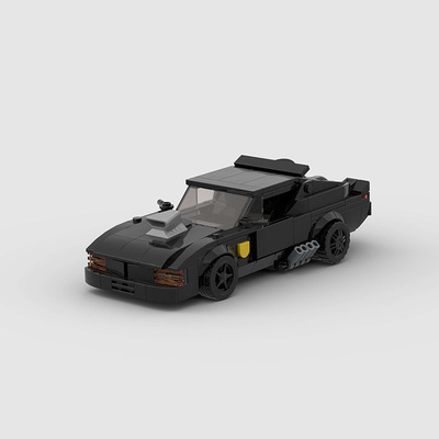 跨境经典电影 V8 Interceptor积木moc赛车小颗粒儿童玩具模型