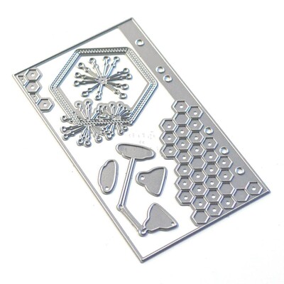 Elizabeth蜂窝内页刀模 切割碳钢模板Sidekick Hexagon Insert