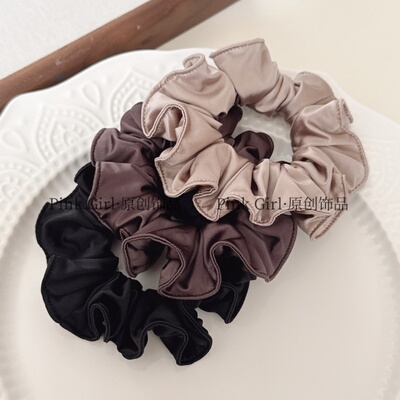 新款高弹力发圈发绳扎头发简约百搭实用皮筋发饰纯手工