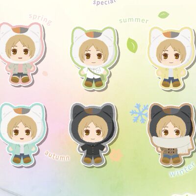 正版亿奇夏目友人帐四季之旅系列毛绒挂件盲盒潮玩可爱礼物