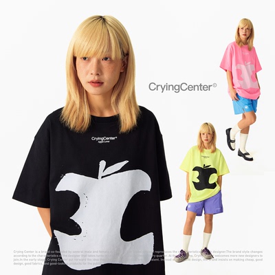 CryingCenter3C苹果手绘短袖
