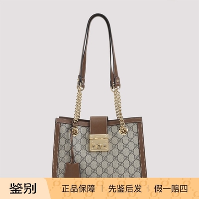 GUCCI 古驰padlock 女士小号链条帆布单肩包26早春新款意大利代购
