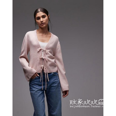 英国代购正品11.22 2025潮流导向 女装新款 系结针织舒适百搭开衫