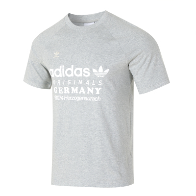 Adidas/阿迪达斯三叶草男子新款印花潮流复古运动短袖T恤 IU0224