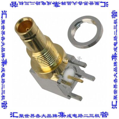 282139-75 同轴连接器插座母插槽焊接75欧姆面板安装通孔直角