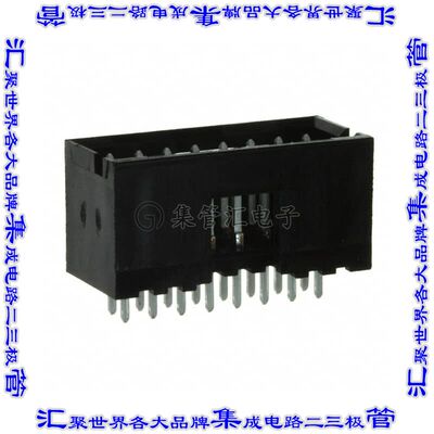 5-87589-4 针座连接器16POS接头2排2.54mm公形插针通孔直针锡