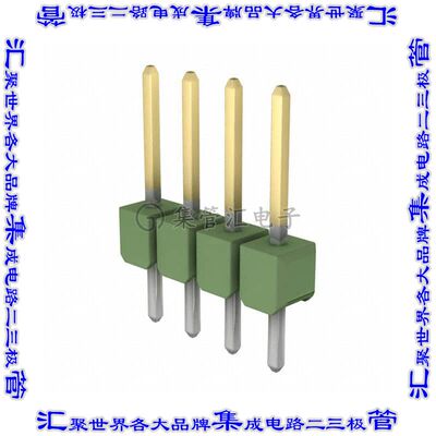 826646-4 针座连接器4POS分离式2.54mm公形插针通孔直针镀金
