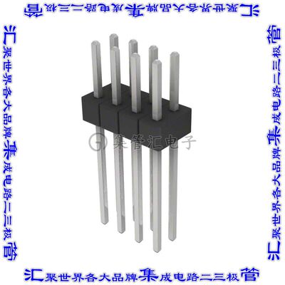 PEC04DAEN 针座连接器8POS分离式2排2.54mm公形插针通孔直针锡
