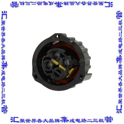 1-968968-2 圆形连接器3POS插头外壳用于母插口黑色自由悬挂耦合