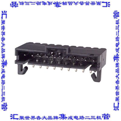 5-103672-9 针座连接器10POS接头2.54mm公形插针通孔直角锡