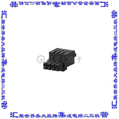 2336488-4 矩形连接器4POS插座5mm母插口黑色笼式弹簧夹锡自由悬