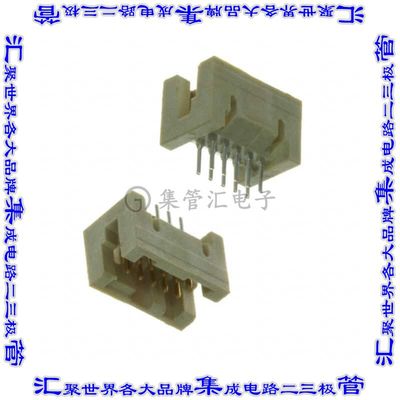 87407-105LF 针座连接器10POS接头2排1.27mm公形插针通孔直针镀金