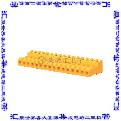 4-640599-6 矩形连接器16POS插座3.96mm母插口橙色IDC锡自由悬挂
