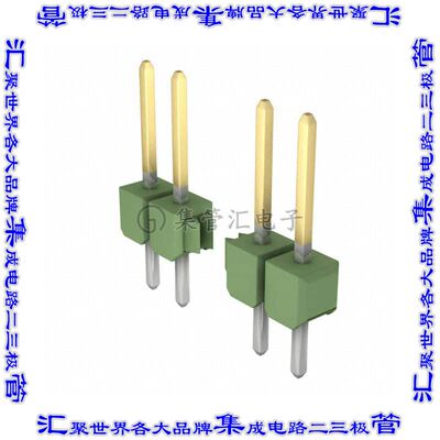 2-826629-0 针座连接器20POS分离式2.54mm公形插针通孔直针镀金