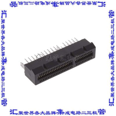 10018783-11111TLF 卡边缘连接器64POS母头2排1mm黑色镀金