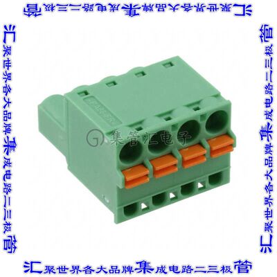 1909236 端子块连接器4POS插头母插口5mm绿色自由悬挂
