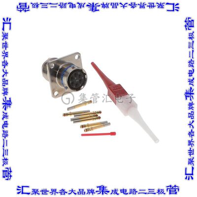 MS3470L10-6S 圆形连接器6POS插座母插口压接镀金面板安装