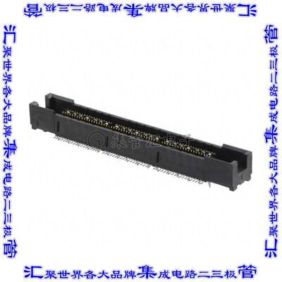 5767054-3 板对板连接器114POS插座中央带触点2排0.64mm表贴SMD钯