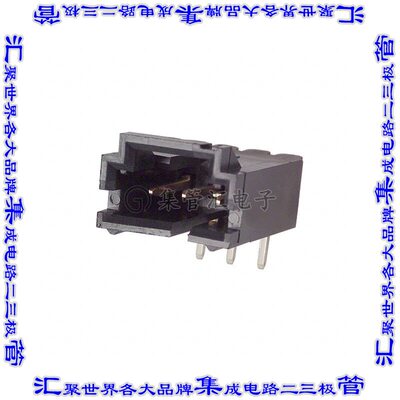 5-104935-3 针座连接器3POS接头2.54mm公形插针通孔直角镀金