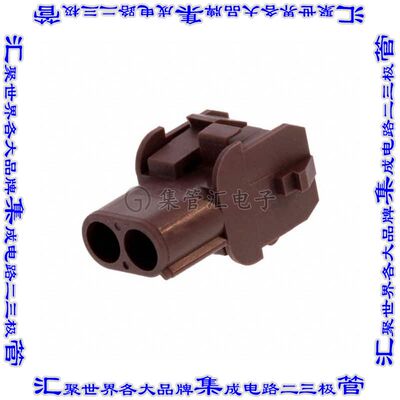 1-350778-1 矩形连接器外壳2POS插座6.35mm公形引脚棕色面板安装