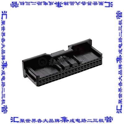 IMSA-13065S-2-40Y501 矩形连接器外壳40POS插座2排2mm母形插口黑