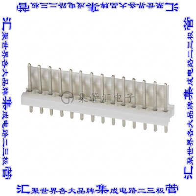 1-640454-4 针座连接器14POS接头2.54mm公形插针通孔直针锡