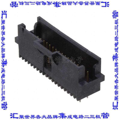 1-104068-3 针座连接器34POS接头2排1.27mm公形插针通孔直针镀金
