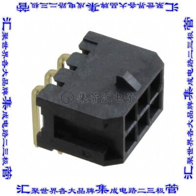 10127720-062LF 针座连接器6POS接头2排3mm公形插针通孔直角镀金
