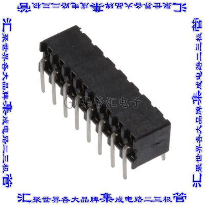 1-2314925-6 针座连接器16POS插座2排2mm母形插口通孔直角镀金