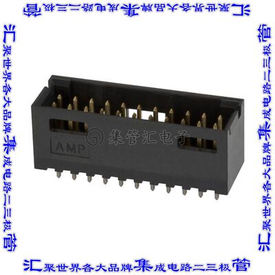 5-103168-9 针座连接器22POS接头2排2.54mm公形插针通孔直针镀金