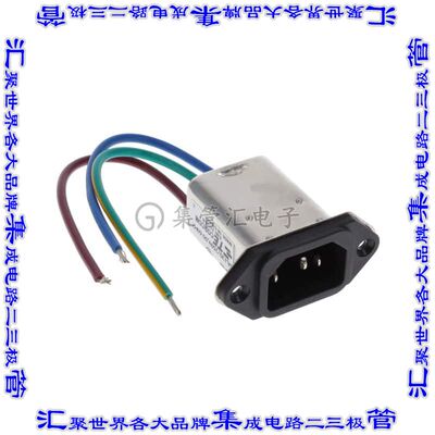 3-6609008-0 电源接入连接器3POS插座公型片状插脚IEC320-C14面板