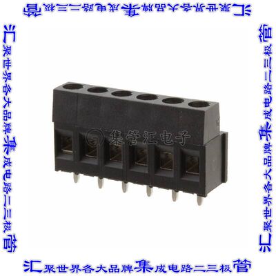 796682-6 线对板连接器6POS接线端子5mm通孔水平带板