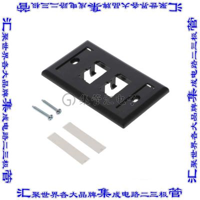 CFPL4BLY 接插件连接器FACEPLATE SNGL GANG 4PORT BLACK