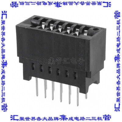 7-5530843-5 卡边缘连接器12POS母头2排2.54mm黑色镀金