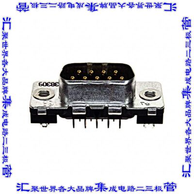 1-338309-2 连接器9POS插头公引脚2排D-Sub通孔