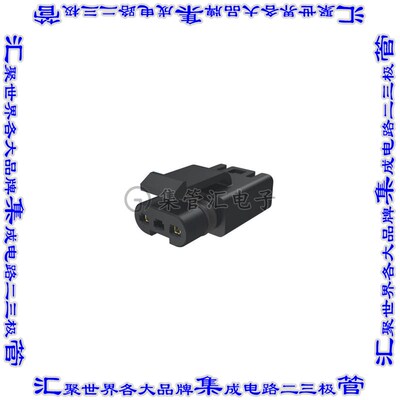 FLHS2300 矩形连接器2POS插座2.5mm母插口黑色压接锡自由悬挂