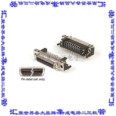DX10G1M-36SE(50) 接插件连接器CONN MINI HD RCPT 36P R/A SOLDE