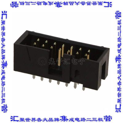 1761681-5 针座连接器14POS接头2排2.54mm公形插针通孔直针镀金