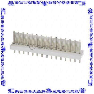 1-640454-5 针座连接器15POS接头2.54mm公形插针通孔直针锡