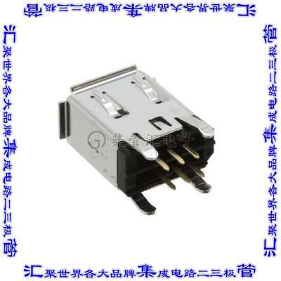 3E106-1230 KV 连接器火线(IEEE1394)插座6POS通孔