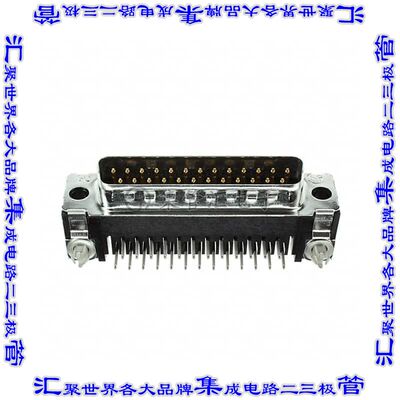 5747842-2 连接器25POS插头公引脚2排D-Sub通孔直角