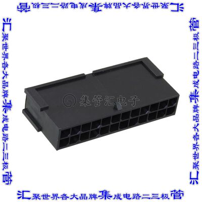 10127717-24LF 矩形连接器外壳24POS插头2排3mm公形引脚黑色自由