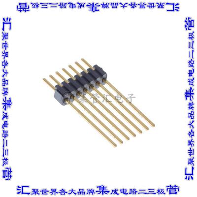 HTMS-107-58-G-S 针座连接器7POS接头1.27mm公形插针通孔直针镀金