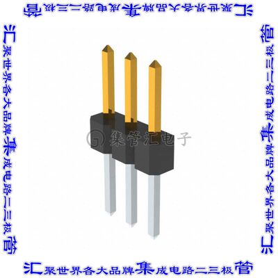 PBC03SABN 针座连接器3POS分离式2.54mm公形插针通孔直针镀金