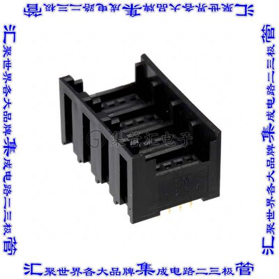 37216-62M3-004PL 针座连接器16POS插座4排2mm母形插口通孔直针镀