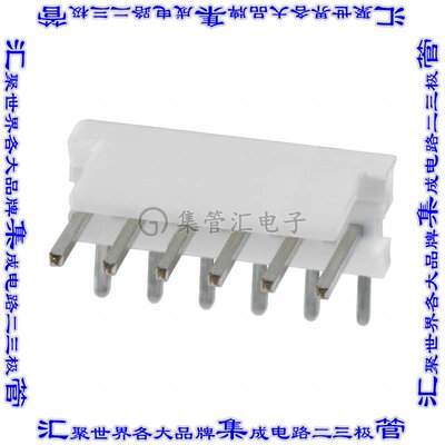 640455-6 针座连接器6POS接头2.54mm公形插针通孔直角锡