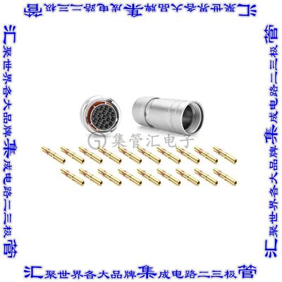 RT061823SNH03SS-K 圆形连接器23POS插头母插口压接镀金自由悬挂