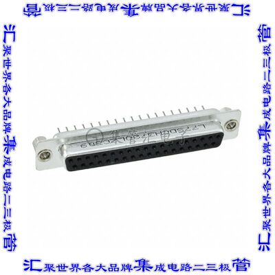 L77SDCH37SOL2C309 连接器37POS插座母插口2排D-Sub通孔