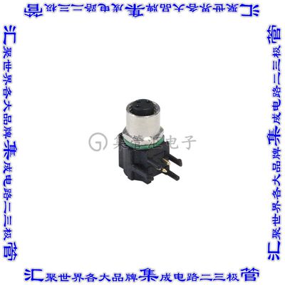 PXMBNI08RAF04APCM8 圆形连接器4POS插头母插口焊接镀金通孔直角