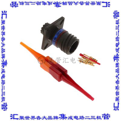 D38999/20WA98PA 圆形连接器3POS插座公形引脚压接镀金面板安装